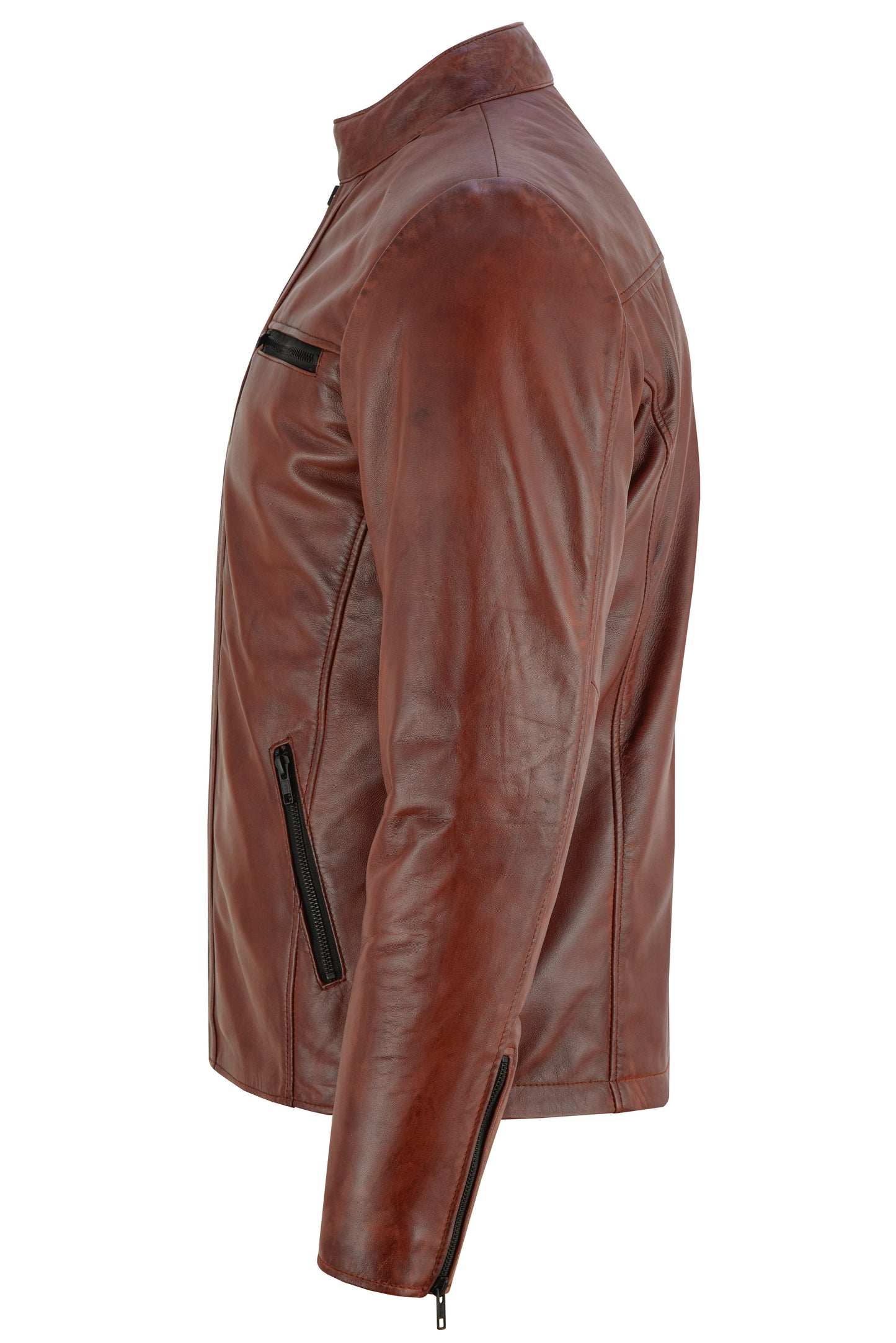 Vance Men's Genuine Leather Jacket made from 100% lambskin leather (Wo ...