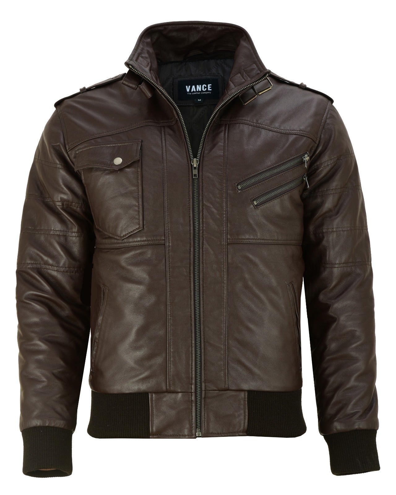 Vance Men's Real Leather Jacket Made of 100% Lambskin Removable Hoodie ...